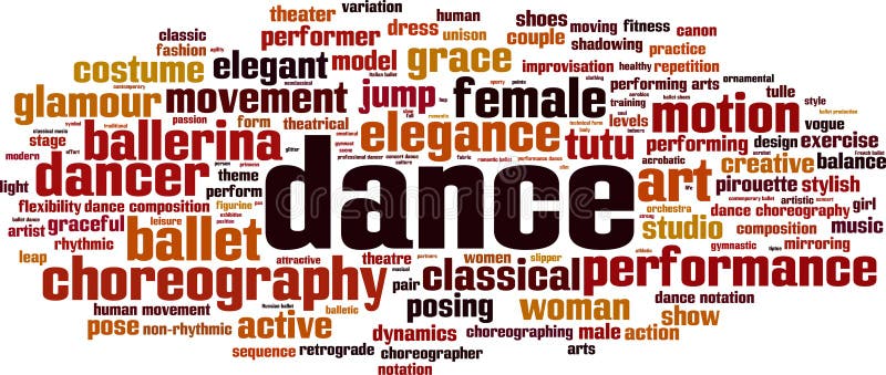 Dance word cloud stock vector. Illustration of choreography - 281901916