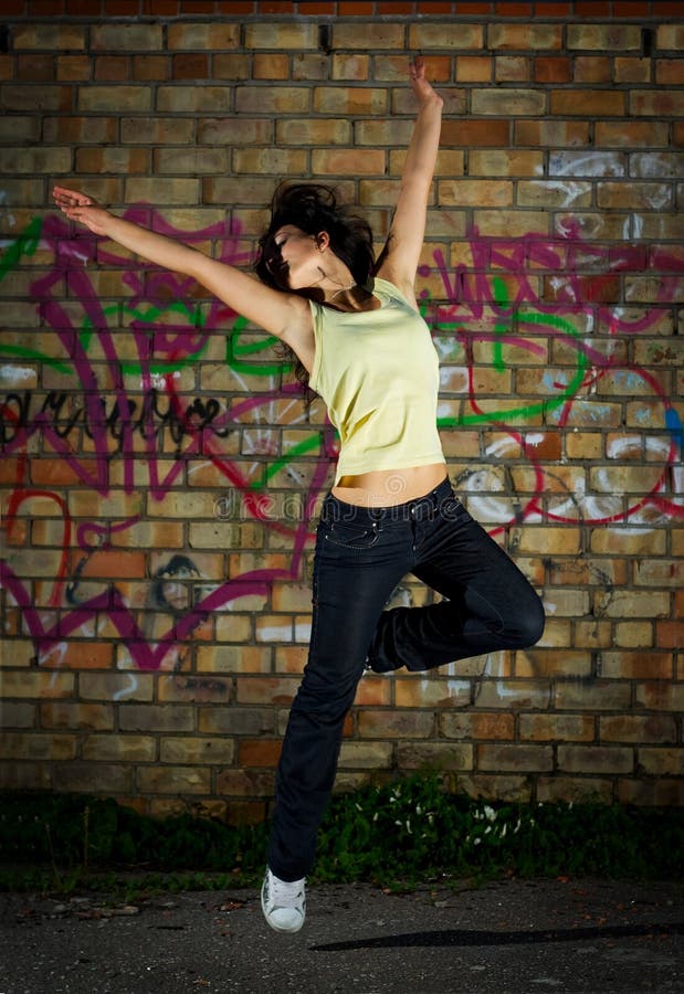Dancer. stock photo. Image of brick, person, high, teen - 6074538