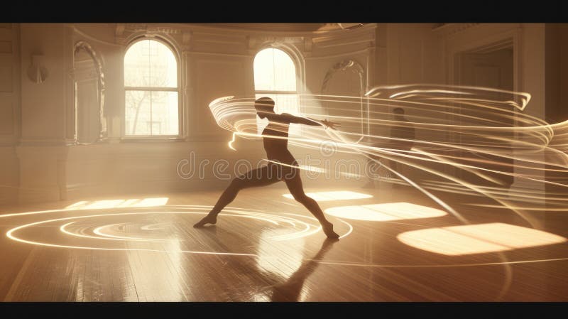 Dancer with AI in Minimalist Studio AIG60 Stock Illustration ...