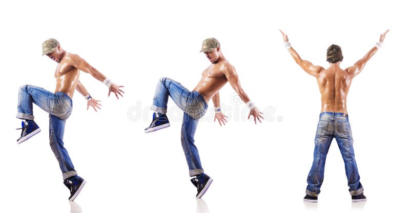 The Dancer Dancing Dances Isolated on White Stock Photo - Image of ...