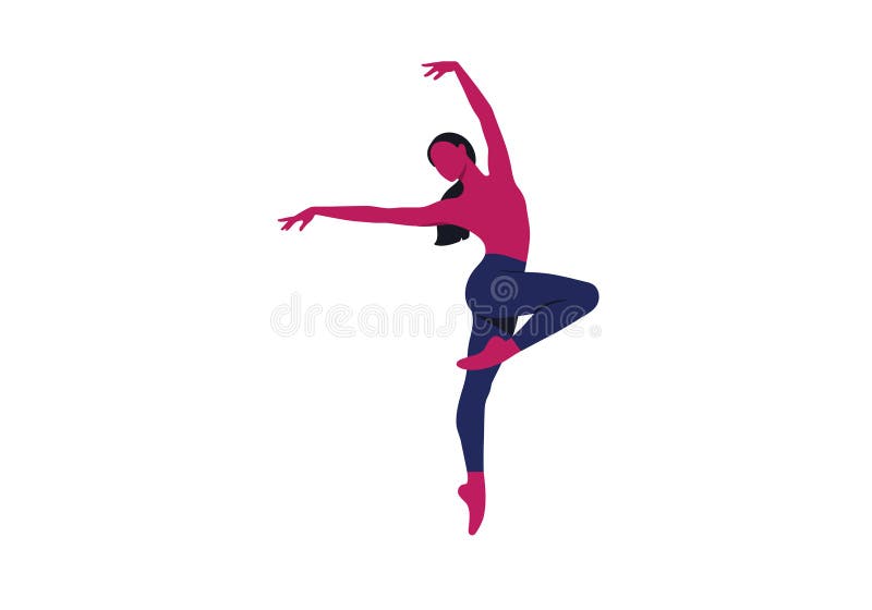 Modern dance clip art stock vector. Illustration of silhouette - 368151887