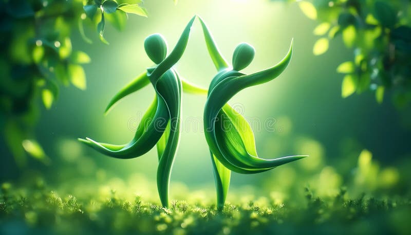 Dancer Figure Formed by Flowers and Leaves. Fantasy Concept Stock ...