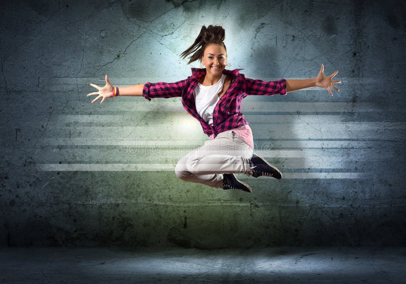 Full of Energy Woman Dancer Stock Image - Image of jump, dancer: 24765843