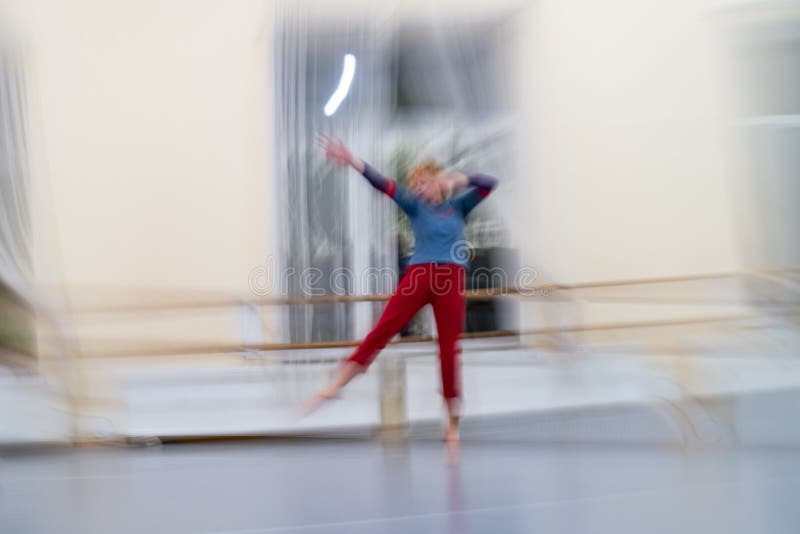 Dancer Improvise in Contact Dance Expressive Authentic Movement Stock ...