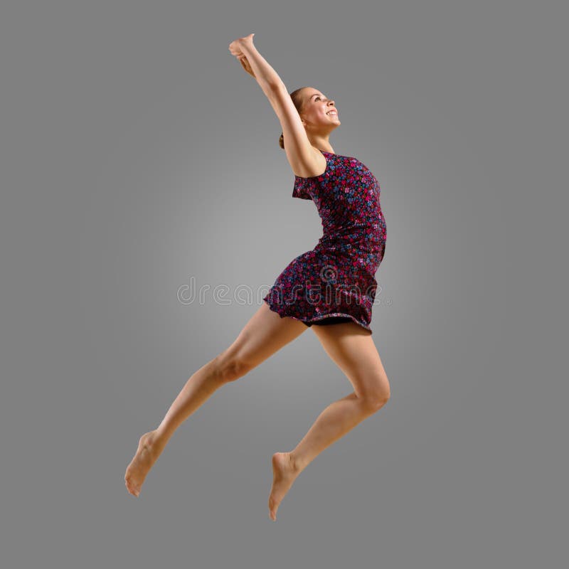 Woman dancer jumping stock image. Image of performance - 27598269