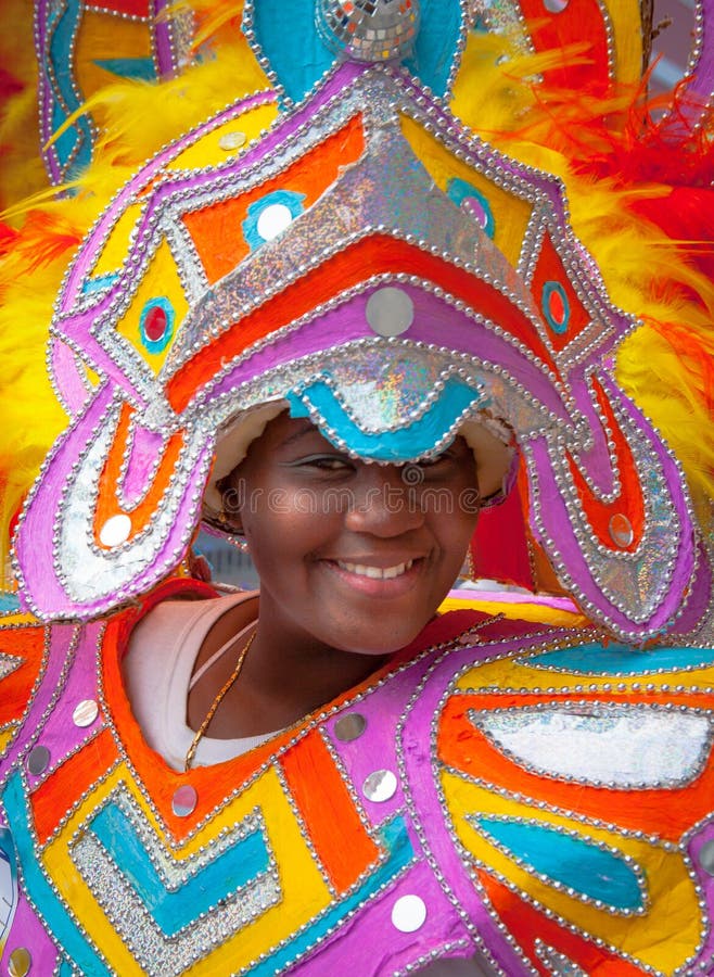 Junkanoo Dancing Girl of the Bahamas Editorial Photography - Image of ...