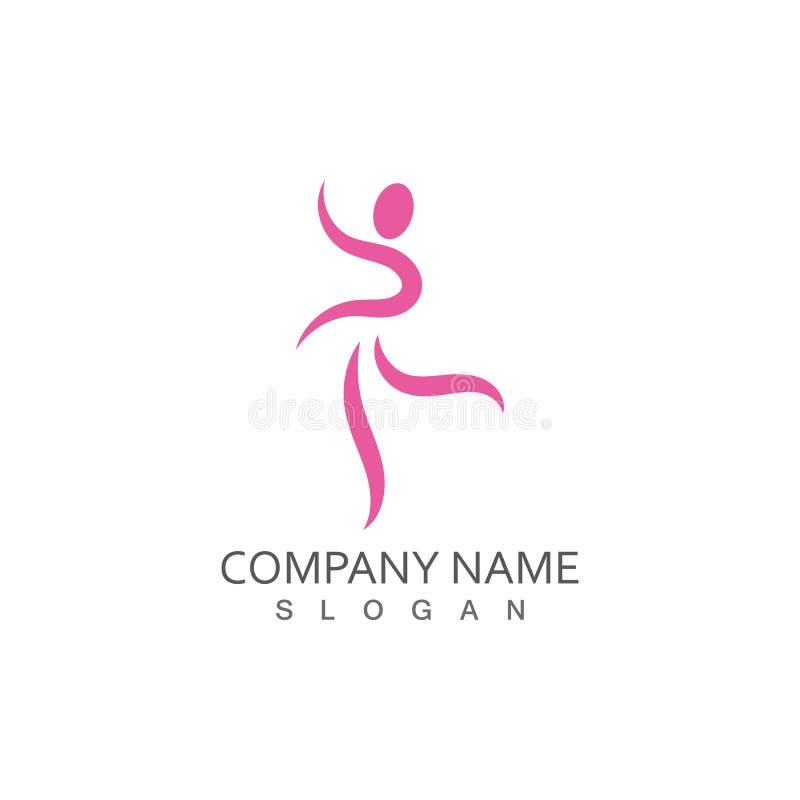 Dancer Logo and Symbol Vector. Stock Vector - Illustration of romantic ...