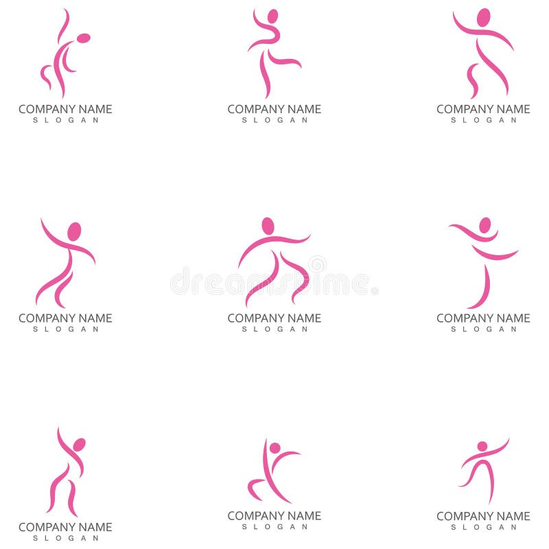 Dancer Logo and Symbol Vector. Stock Vector - Illustration of party ...