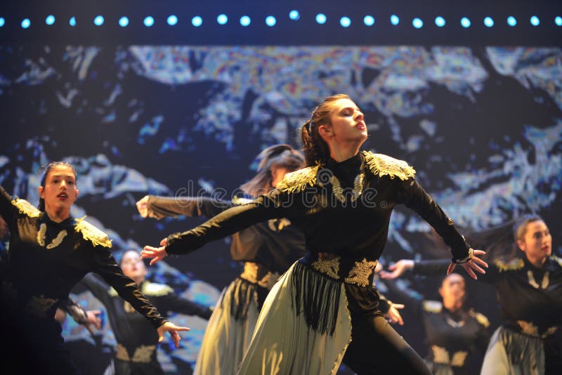 Dancer of Modern Dance Perform on Stage Editorial Stock Photo - Image ...