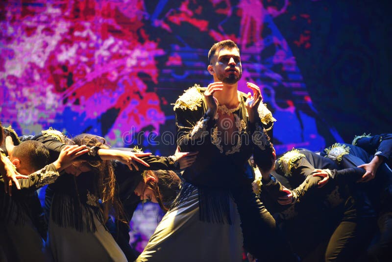 Dancer of Modern Dance Perform on Stage Editorial Photo - Image of ...