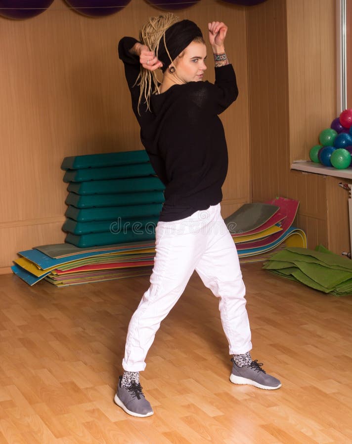 The dancer is in movement stock image. Image of flexibility - 69879721