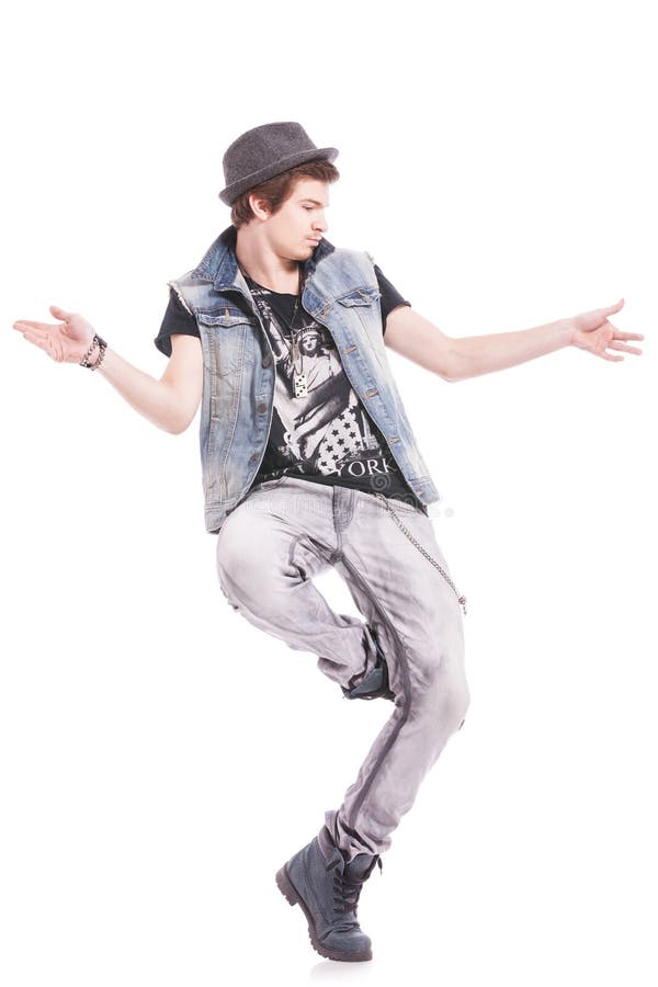 Crouched dancer welcoming stock image. Image of cool - 29374319