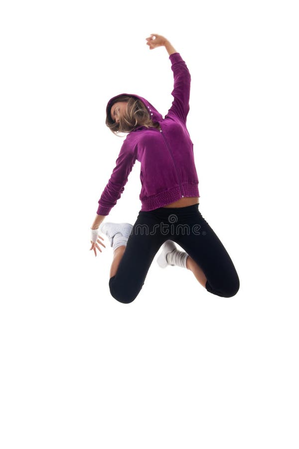 Dancer is Posing in an Energy Jump Stock Photo - Image of studio ...