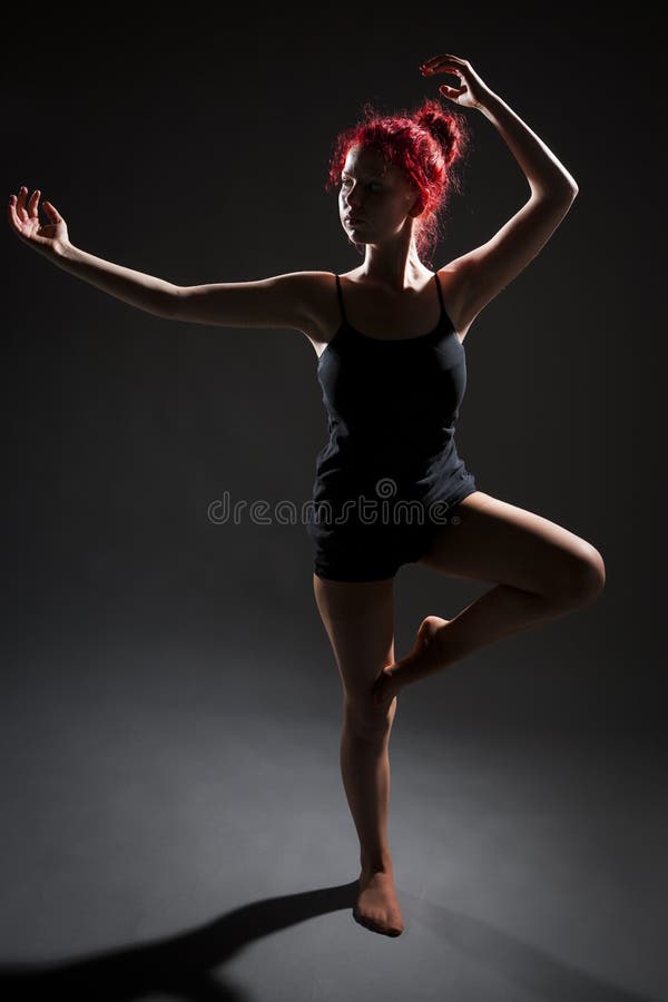 Dancer with Red Hair stock photo. Image of pretty, girl - 50545368