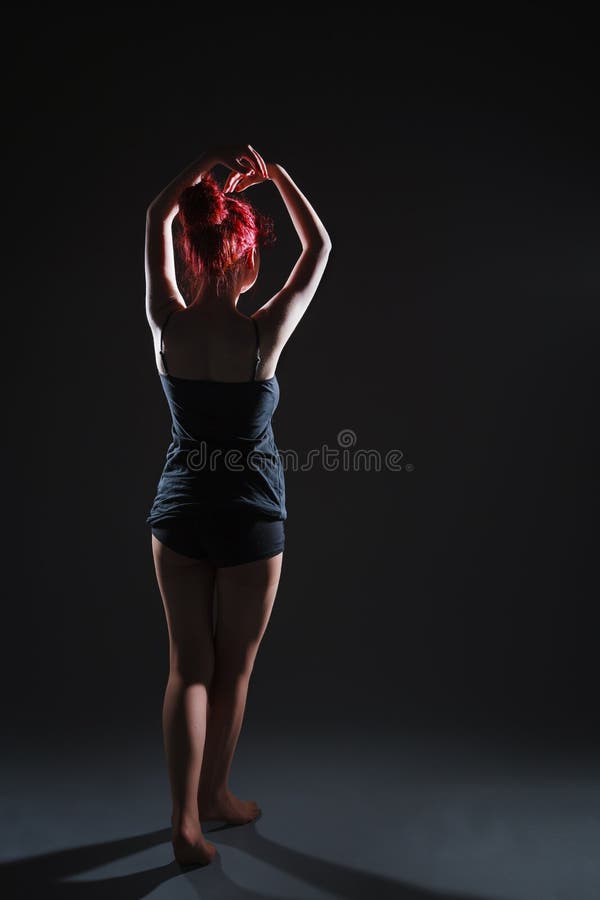 Dancer with Red Hair stock image. Image of woman, beautiful - 50545395