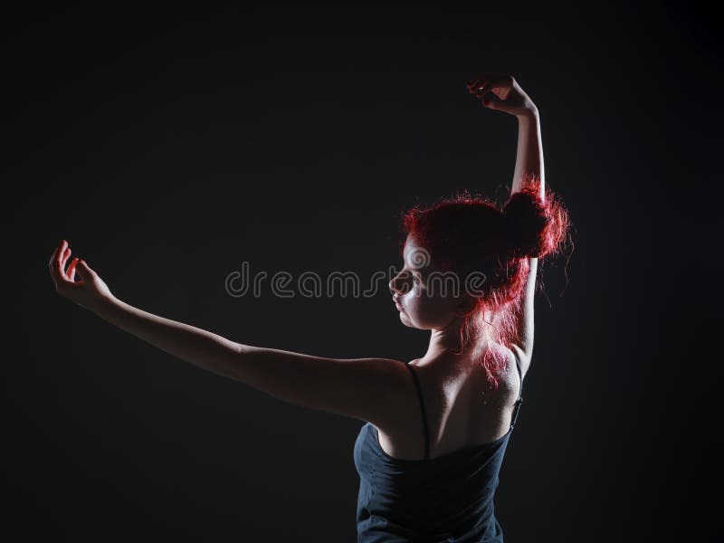 Dancer with Red Hair stock image. Image of dancing, pretty - 50545415