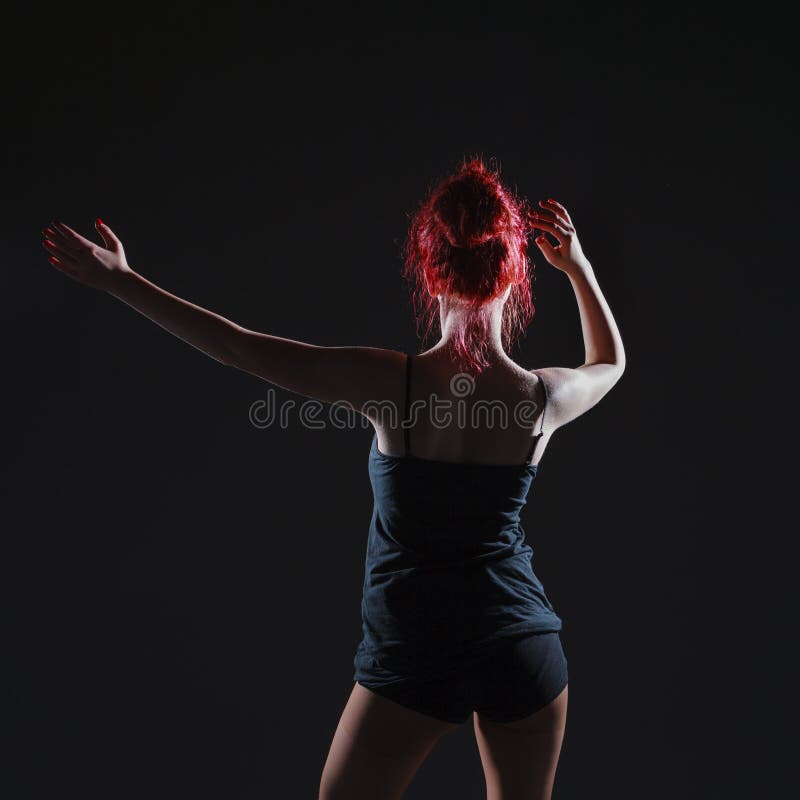 Dancer with Red Hair stock photo. Image of studio, dancer - 50545422