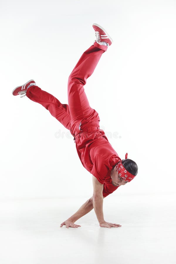 Dancer in red stock photo. Image of dancer, athlete, breakdancing ...