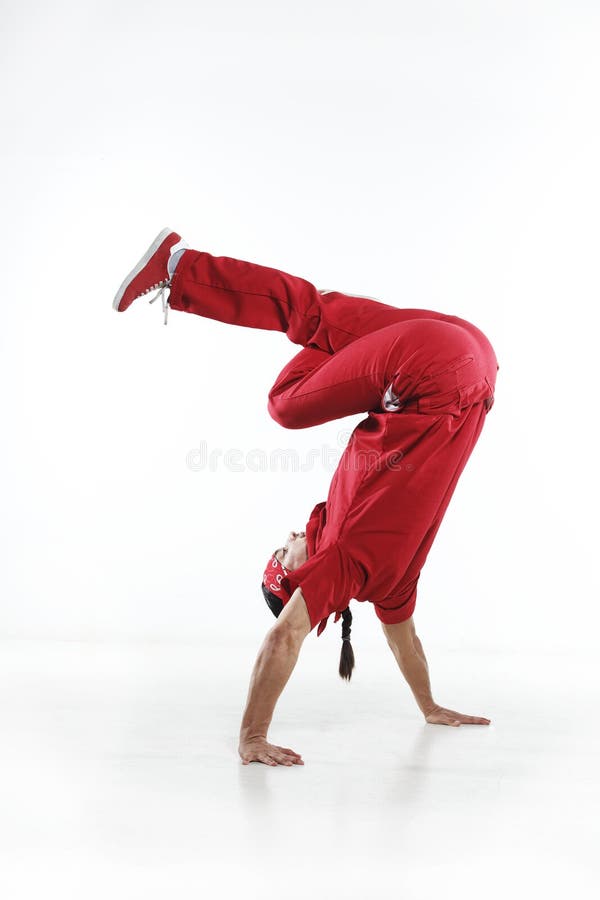 Dancer in red stock image. Image of flying, athlete, motion - 66799373