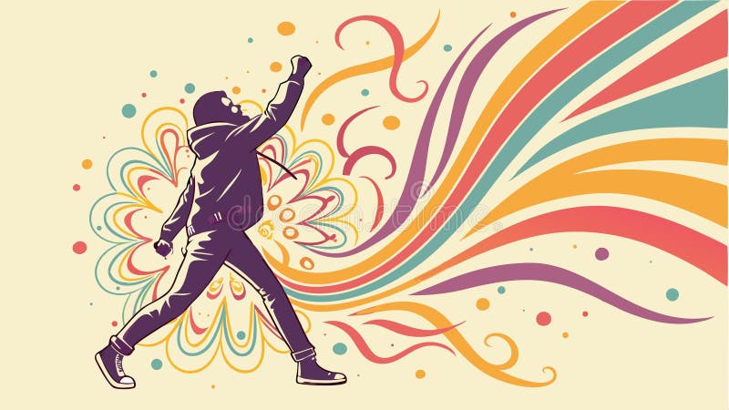 Dancer with Ribbons, Artistic Expression Vector Design Generative AI ...