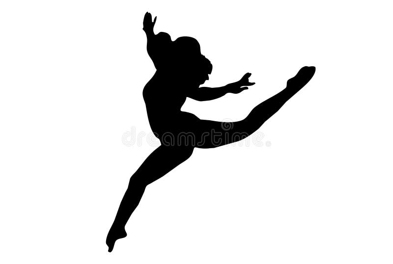 Dancer Silhouette Dancing Human Model Shadow Dance Illustration Art ...