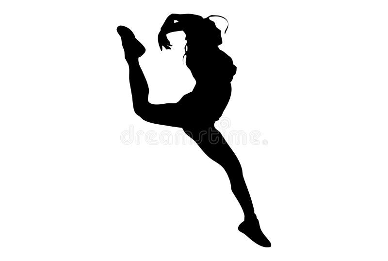 Dancer Silhouette Dancing Human Model Shadow Dance Illustration Art ...