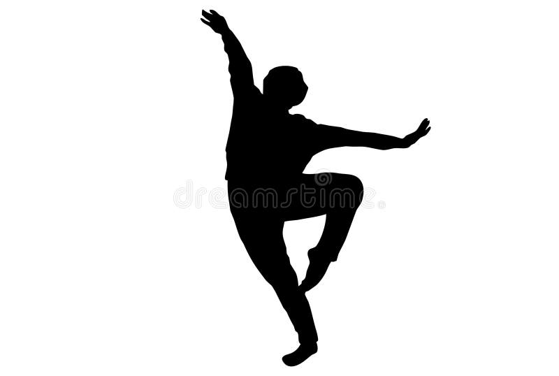 Dancer Silhouette Dancing Human Model Shadow Dance Illustration Art Stock Illustration ...