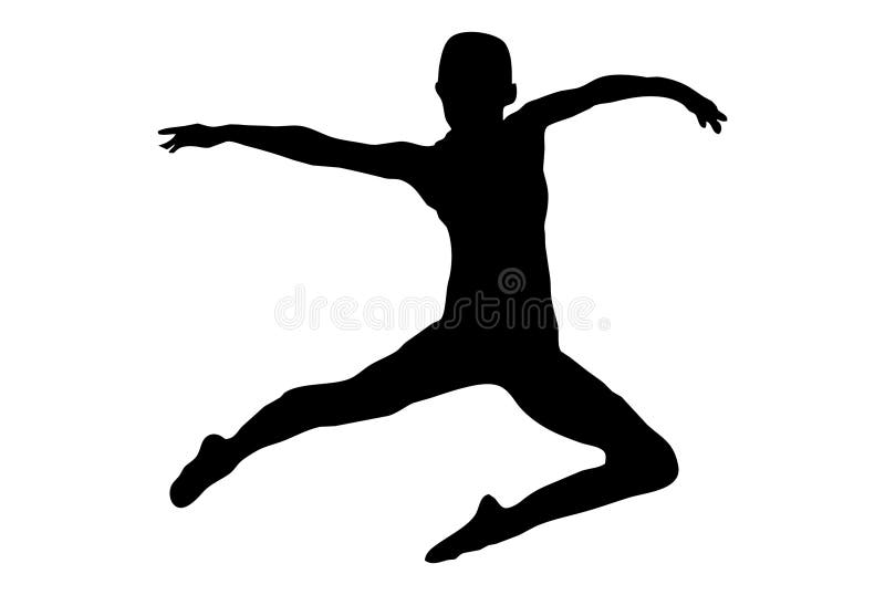 Dancer Silhouette Dancing Human Model Shadow Dance Illustration Art ...