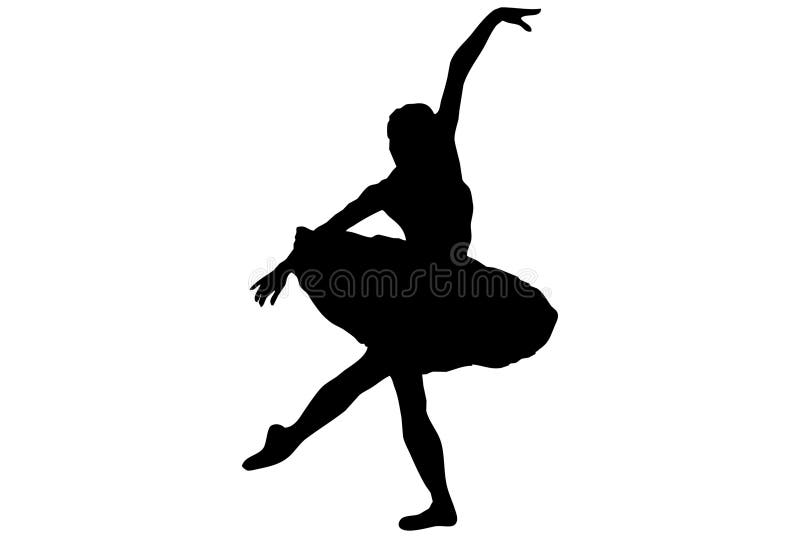 Dancer Silhouette Dancing Human Model Shadow Dance Illustration Art ...