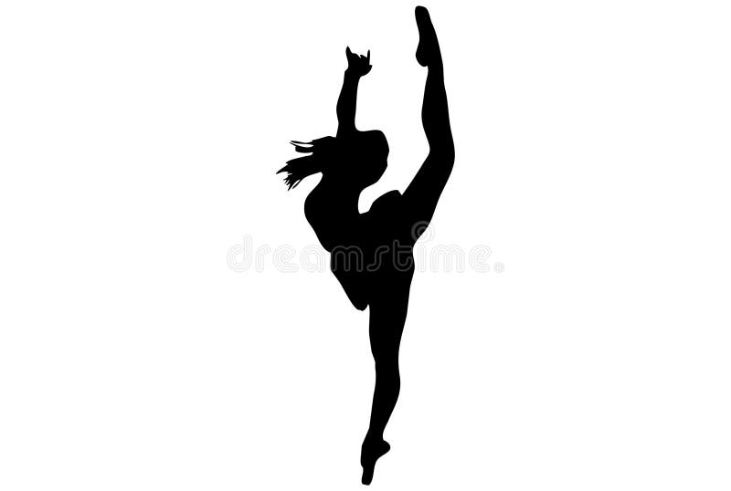 Dancer Silhouette Dancing Human Model Shadow Dance Illustration Art ...
