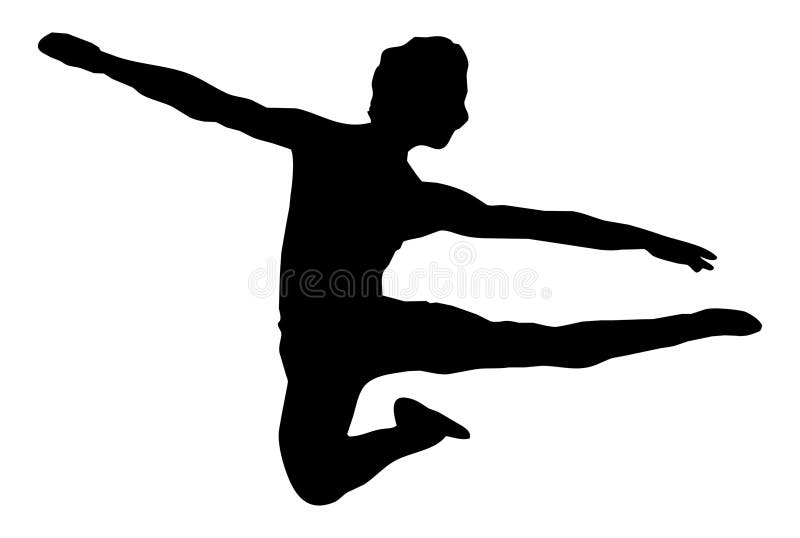 Dancer Silhouette Dancing Human Model Shadow Dance Illustration Art ...