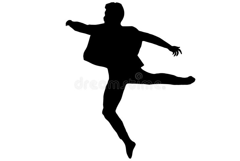 Dancer Silhouette Dancing Human Model Shadow Dance Illustration Art ...