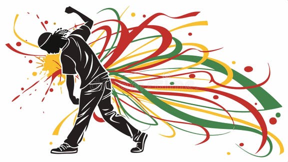 Dancer Silhouette with Trails, Motion Dance, Dynamic Dancer, Abstract ...