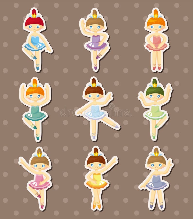 Dancer stickers stock vector. Illustration of female - 26517916