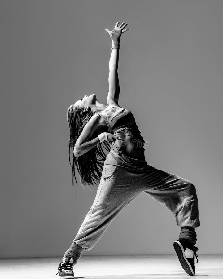 The dancer in studio stock photo. Image of aerobic, modern - 74865562