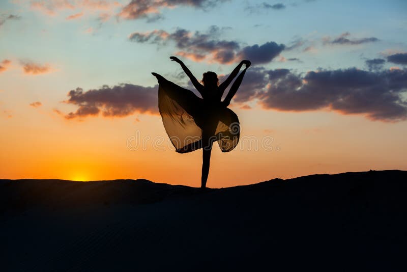 Dancer at sunset. stock image. Image of dancing, freshness - 100297345