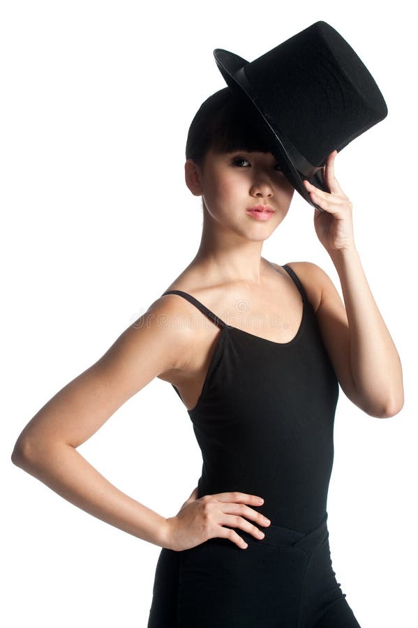 Dancer with Top Hat stock photo. Image of chinese, attractive - 14035198