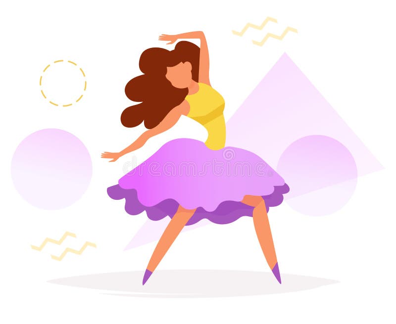 Dancer Vector. Cartoon stock vector. Illustration of background - 117745590