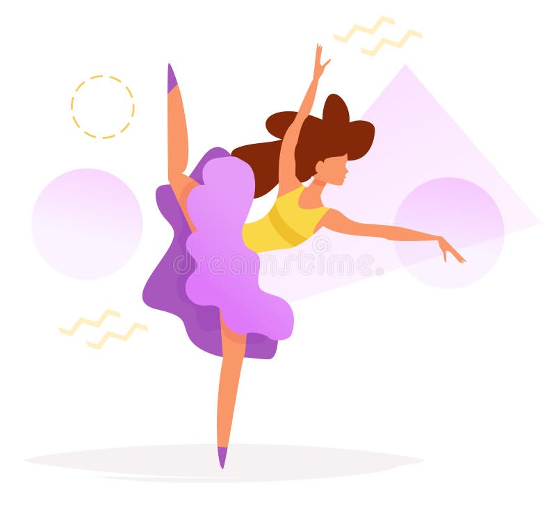Dancer Vector. Cartoon stock vector. Illustration of dress - 117745647