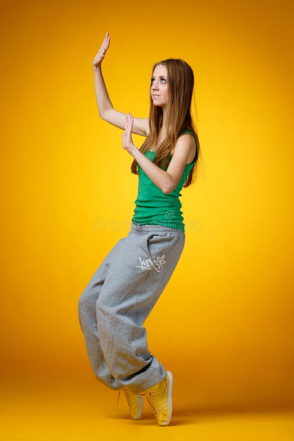 Dancer on Yellow Background Stock Image - Image of cool, expression ...