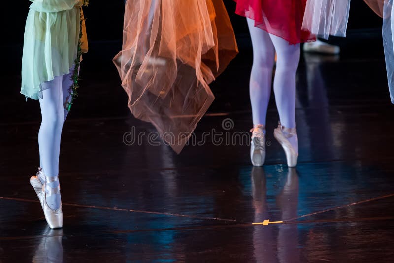 Dancers during Ballet Performances.Legs only Stock Photo - Image of ...