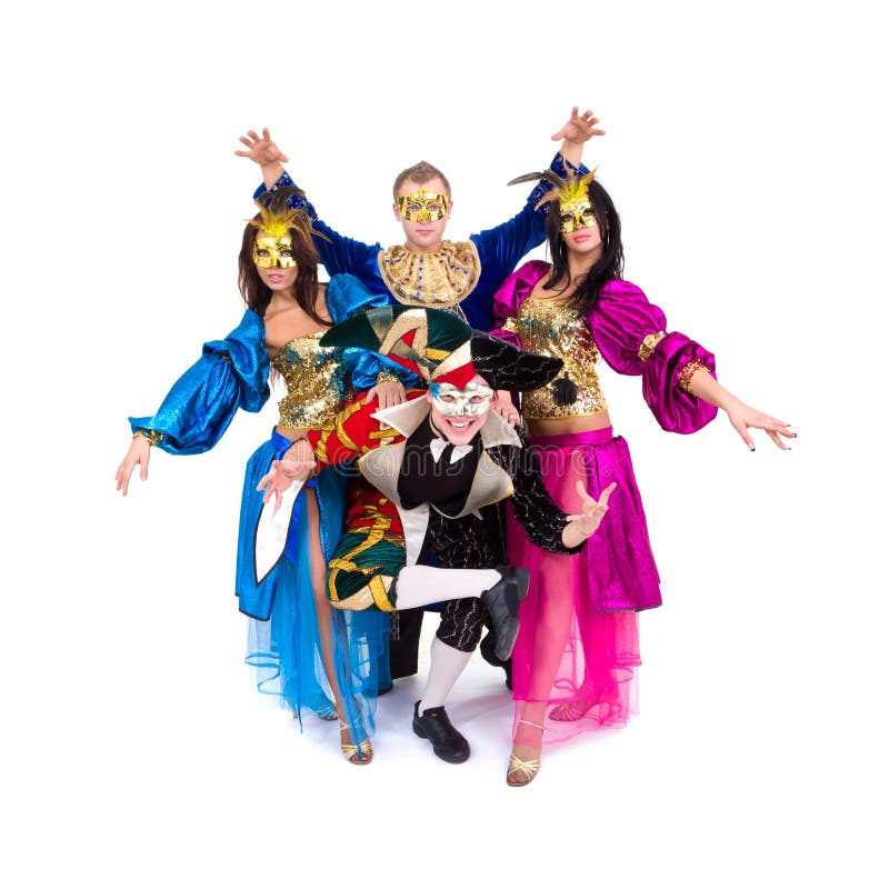 Dancers in Carnival Costumes Stock Image - Image of festival, halloween ...