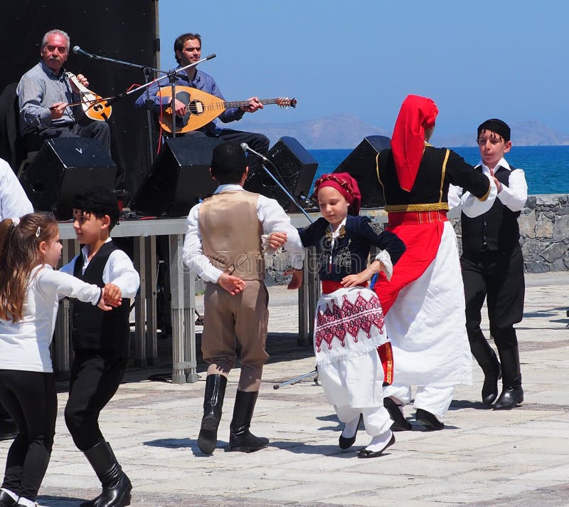 Dancers at Easter Celebration Heraklion Crete Greece Editorial ...