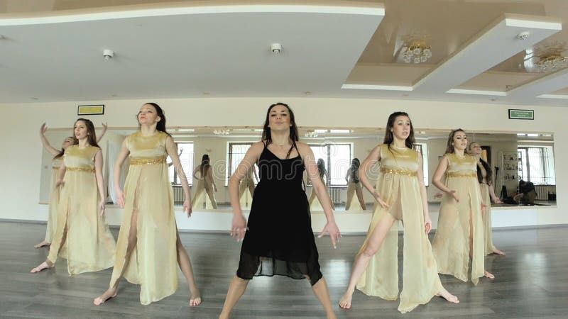 Dancers Performing and Practicing a Contemporary, Modern Form of Dance ...