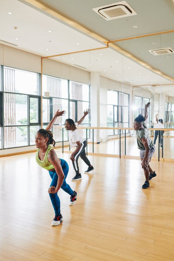 Dancers Repeating after Trainer Stock Photo - Image of energy, female ...