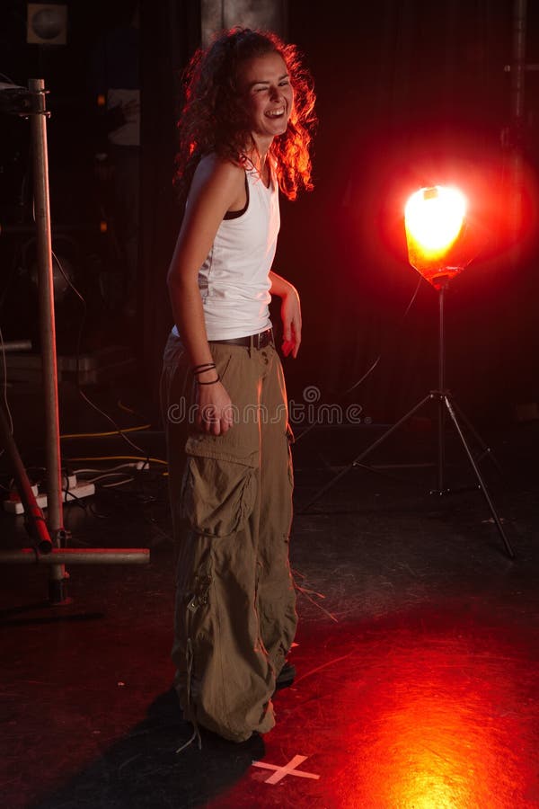 Dancers on stage stock photo. Image of smile, single - 12065550