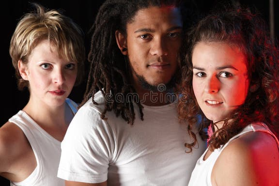 Dancers on stage stock image. Image of dark, dreadlocks - 12065569