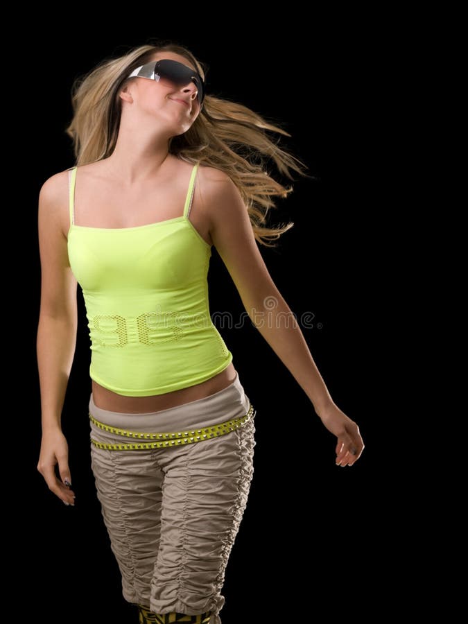 Pretty woman dancing stock photo. Image of blond, gorgeous - 2925154