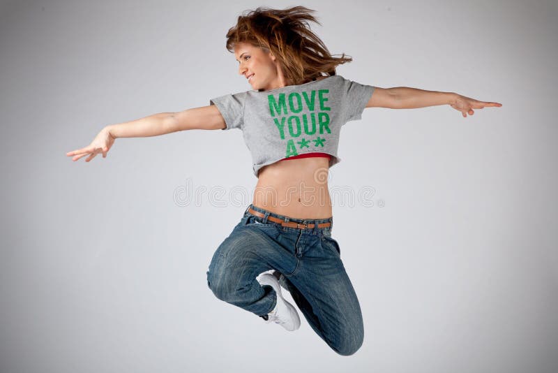 Dancing in the air stock photo. Image of energy, female - 29480984