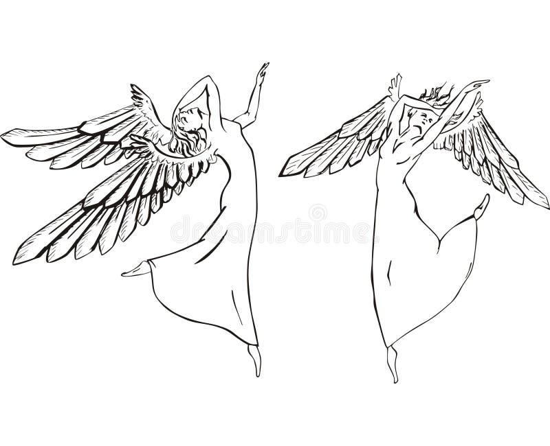Dancing angels stock vector. Illustration of religion - 24711236